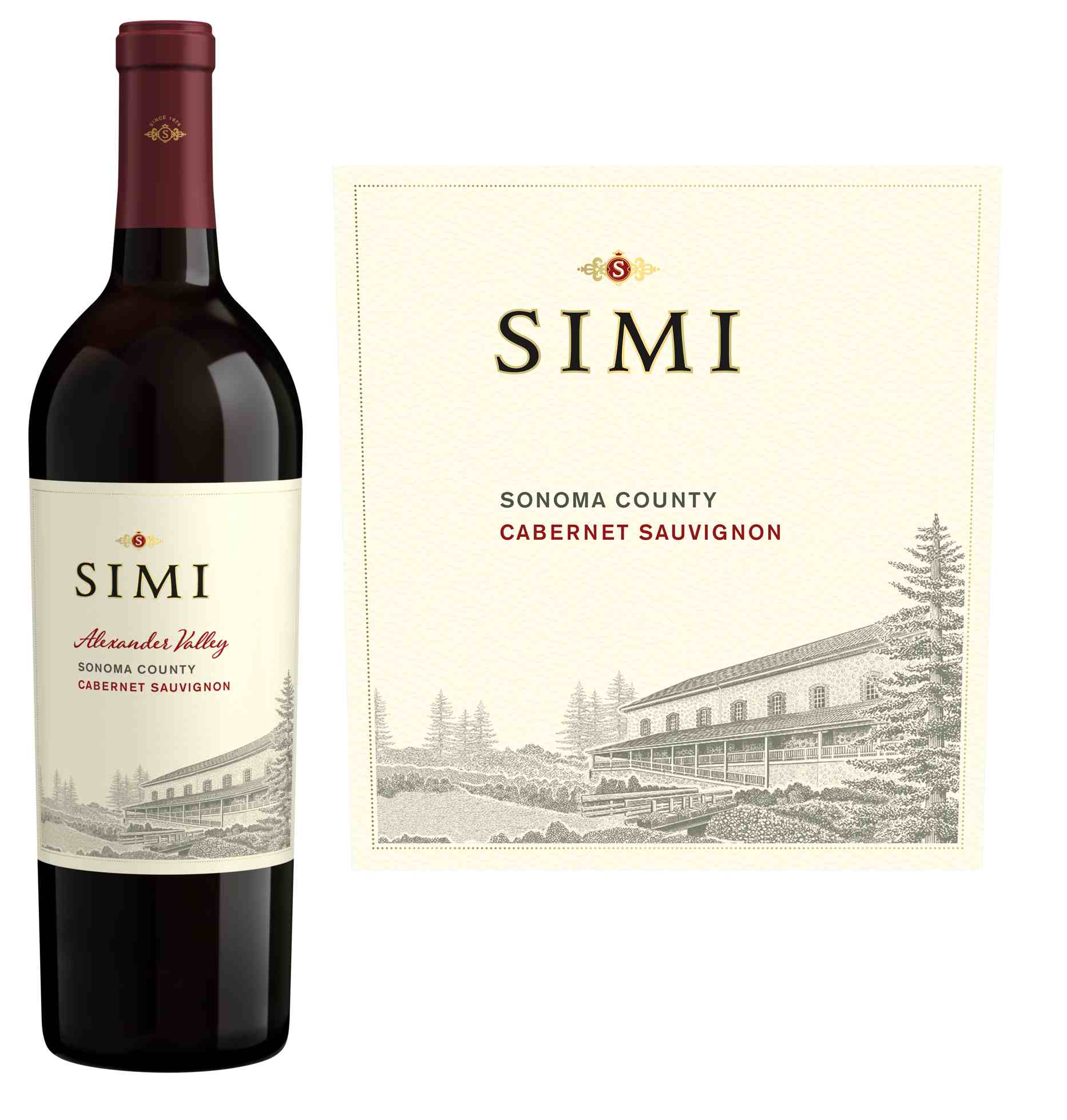 DAMAGED LABEL: Simi Cabernet Sauvignon 2022 (750 ml)