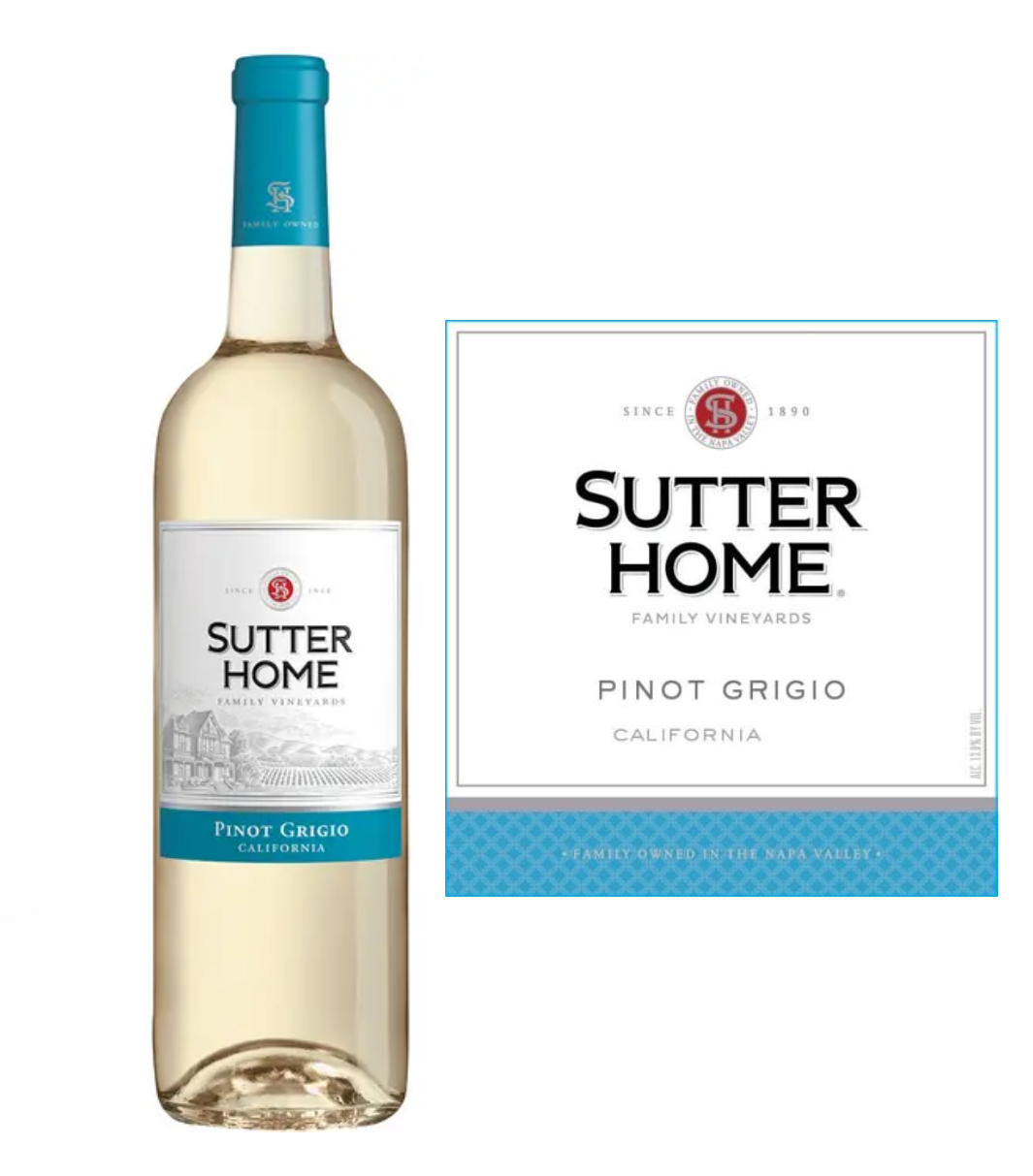 Sutter Home Pinot Grigio | Crisp and Fruity White Wine | BuyWinesOnline